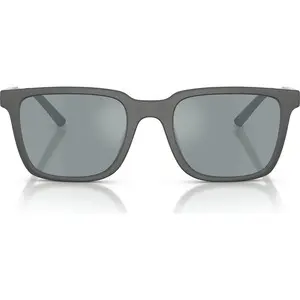 Oliver Spencer Roger Federer Rectangular Sunglasses - Anthracite/grey Polar Mirror