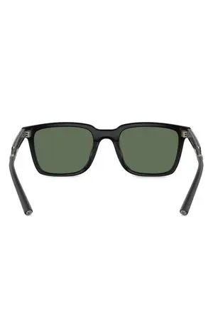 Oliver Spencer Roger Federer Rectangular Sunglasses - Matte Black Polarized