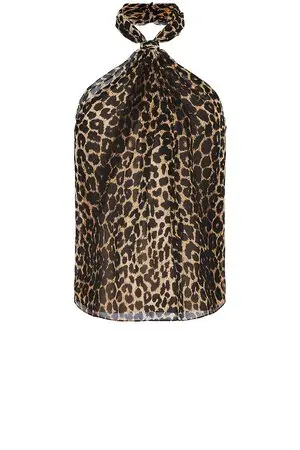 Saint Laurent Marcel Cravate Top - Leopard