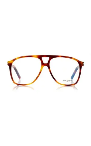Saint Laurent Aviator-frame Acetate Eyeglasses - Brown