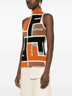 Fendi Ff Puzzle Print Knitted Top