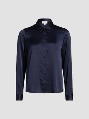 Cami Nyc Crosby Silk Blouse - Navy