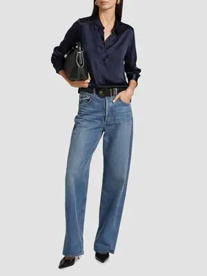 Cami Nyc Crosby Silk Blouse - Navy