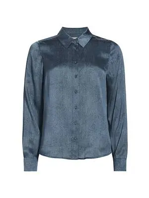 Cami Nyc Crosby Silk Blouse Raw Denim