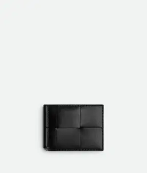BOTTEGA  VENETA Cassette Bill Clip Wallet - Black