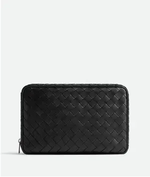 BOTTEGA  VENETA Bottega Veneta Intrecciato Large Organizer - Black