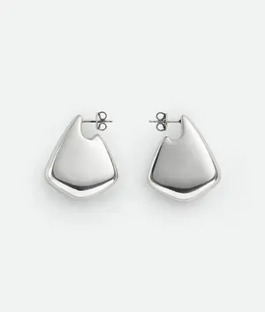 BOTTEGA  VENETA Small Fin Earrings - Silver
