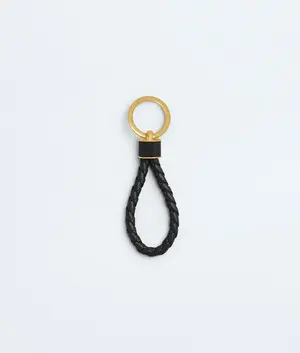 Bottega Veneta Intreccio Key Ring - Black