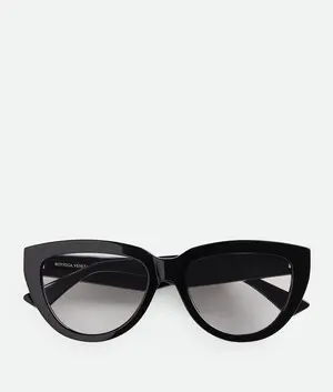 BOTTEGA  VENETA Bottega Veneta Cat Eye Eyeglasses - Black/transparent