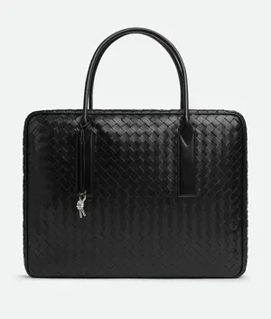 BOTTEGA  VENETA Bottega Veneta Large Intrecciato Getaway Weekender - Black