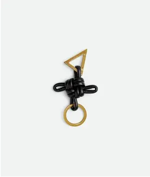 BOTTEGA  VENETA Double Knot Key Ring - Black