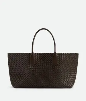 BOTTEGA  VENETA Intrecciato Leather Cabat Tote Bag - Fondant