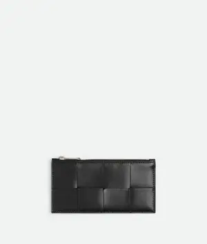 BOTTEGA  VENETA Slim Cassette Long Wallet - Black