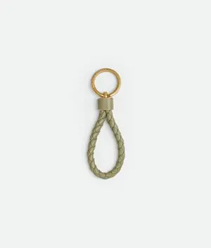 BOTTEGA  VENETA Intreccio Key Ring - Travertine