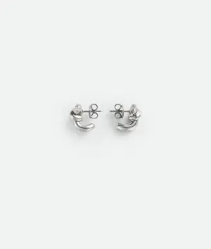 BOTTEGA  VENETA Bottega Veneta Knot Stud Earrings - Silver