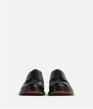 Bottega Veneta Intrecciato Lace-Up Shoe - Black | Editorialist