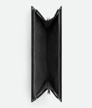 Bottega Veneta Intrecciato Leather Document Case - Black