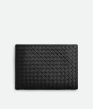Bottega Veneta Intrecciato Leather Document Case - Black