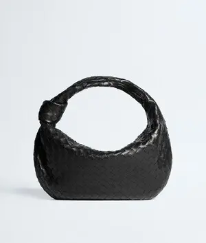 Bottega Veneta Intrecciato Leather Jodie Shoulder Bag - Black