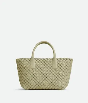 BOTTEGA  VENETA Mini Intreccio Leather Cabat Tote