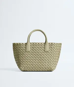 Bottega Veneta Mini Cabat - Travertine