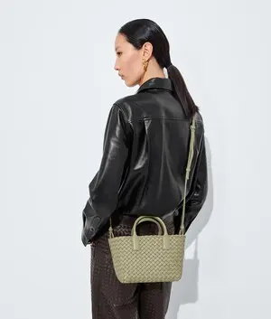 Bottega Veneta Mini Cabat - Travertine