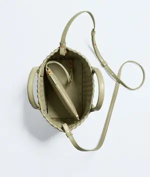 Bottega Veneta Mini Cabat - Travertine