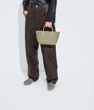 Bottega Veneta Mini Cabat - Travertine