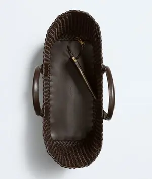 Bottega Veneta Large Intreccio Leather Cabat Tote Bag