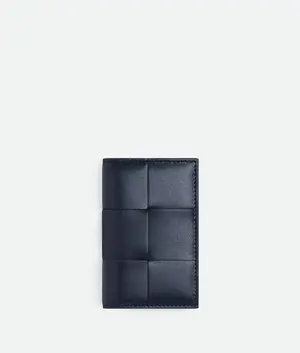 BOTTEGA  VENETA Cassette Flap Card Case - Space/mud