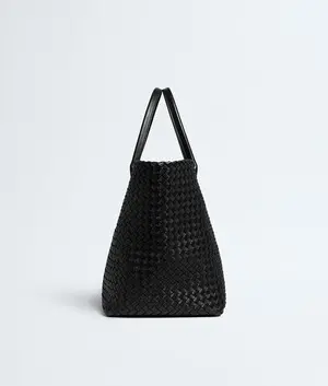 Bottega Veneta Large Intreccio Cabat Tote - Black