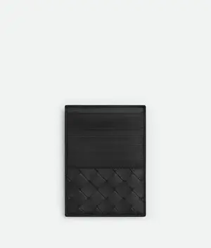 BOTTEGA  VENETA Intrecciato Passport Case With Card Slots - Black