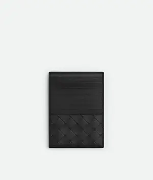Bottega Veneta Intrecciato Passport Case With Card Slots - Black