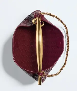 Bottega Veneta Intrecciato Leather Sardine Chain Bag - Barolo