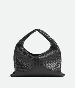 Bottega Veneta Intrecciato Leather Shoulder Bag - Black