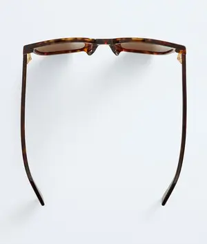 Bottega Veneta Soft Recycled Acetate Square Sunglasses - Havana/brown