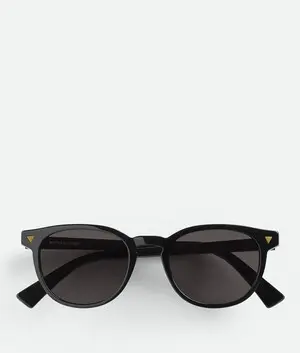 BOTTEGA  VENETA Bottega Veneta Recycled Acetate Panthos Sunglasses - Black/grey
