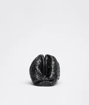 Bottega Veneta Intrecciato Leather Pouch - Black
