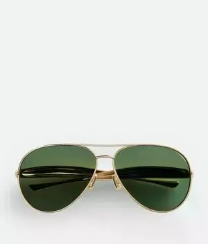 BOTTEGA VENETA Bottega Veneta Sardine Aviator Sunglasses