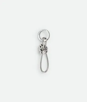 BOTTEGA  VENETA Andiamo Key Ring - Silver