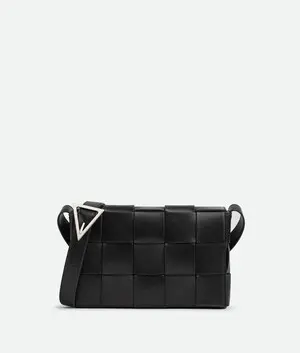 BOTTEGA  VENETA Cassette Crossbody Bag - Black/parakeet