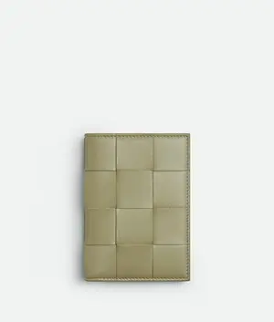 Bottega Veneta Cassette Passport Case Travertine