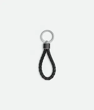 BOTTEGA  VENETA Intreccio Key Ring - Black