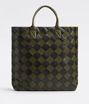 BOTTEGA  VENETA Maxi Intreccio Tote - Mustard/black