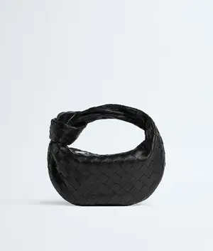 Bottega Veneta Mini Jodie Intrecciato Top Handle Bag - Black