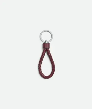 Bottega Veneta Intreccio Key Ring Barolo