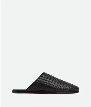 BOTTEGA  VENETA Bottega Veneta Intrecciato Leather Sunday Slipper - Black