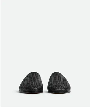 BOTTEGA  VENETA Bottega Veneta Intrecciato Leather Sunday Slipper - Black