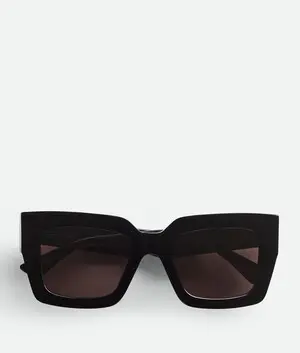 BOTTEGA  VENETA Bottega Veneta Square Acetate Sunglasses - Black/gray