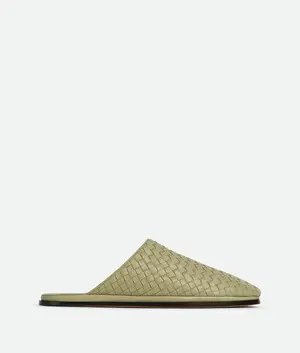 BOTTEGA  VENETA Bottega Veneta Intrecciato Leather Slipper - Travertine